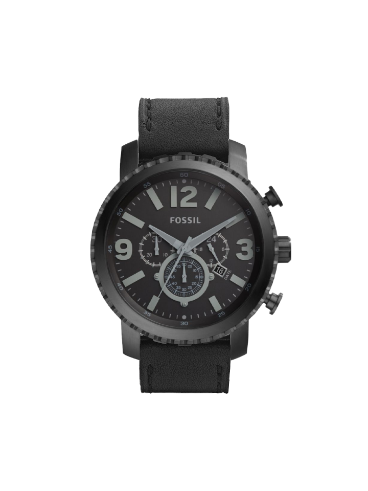 Jam Tangan Fossil BQ1711 Gage Chronograph Black Leather Band – Balilene
