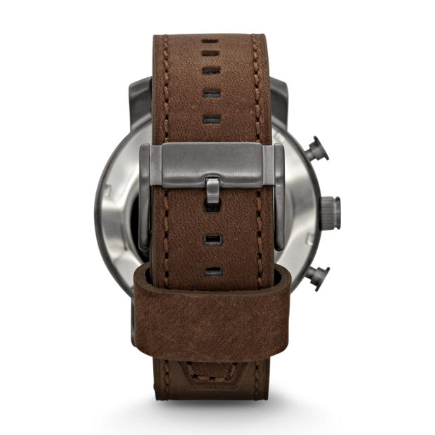 Fossil Jr1424 Nate Chronograph Brown Leather Balilene
