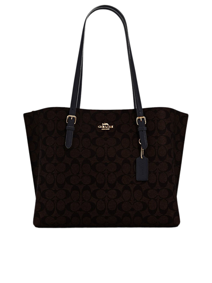 Coach Mollie Tote In Signature Canvas Brown/Black – Balilene