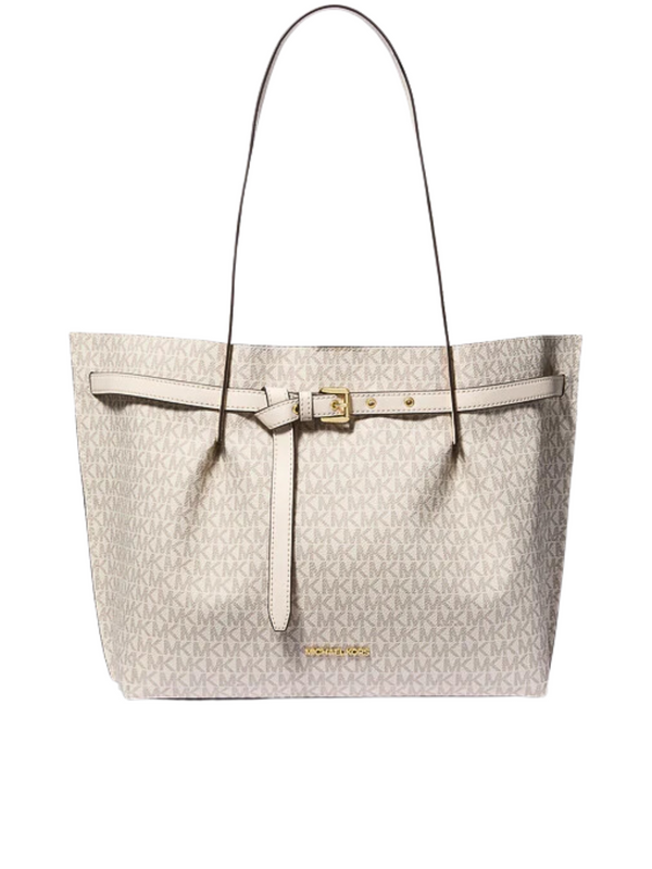 Michael Kors Emilia Large Logo Tote Bag Light Cream Multi – Balilene