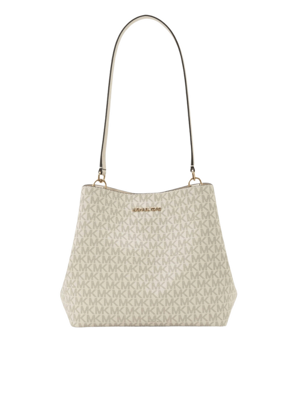 Michael Kors Pratt Medium Bucket Shoulder Bag Light Cream Multi – Balilene