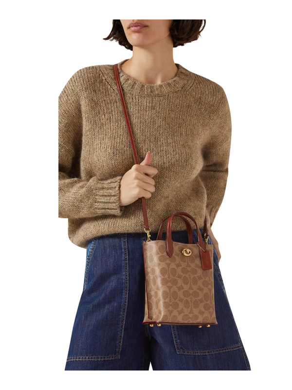 Coach Willow Tote 16 In Signature Canvas Tan Rust – Balilene