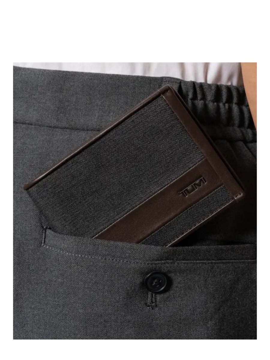 Alpha Double Billfold Wallet Anthracite/Brown - TUMI – Balilene