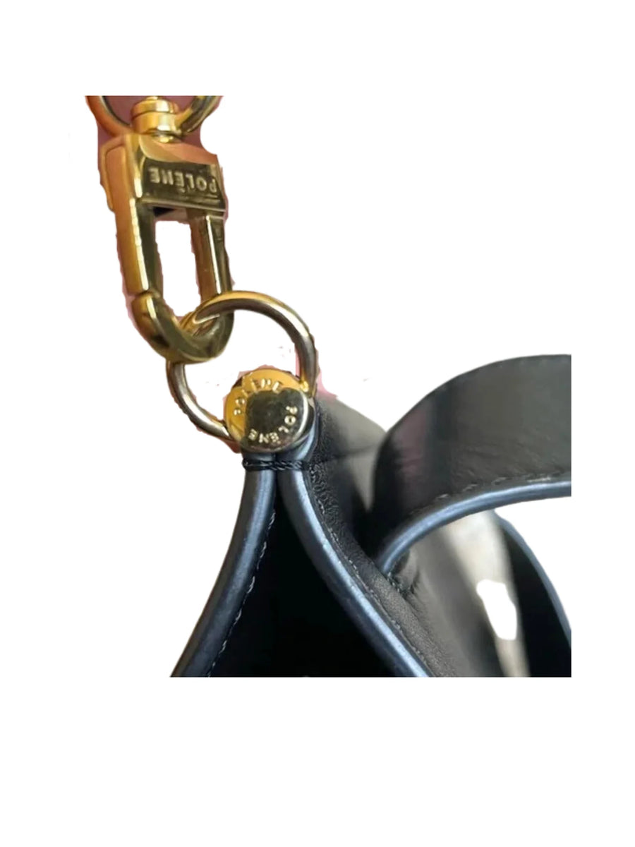 Numero Sept Mini Textured Smooth Leather Black - POLENE – Balilene