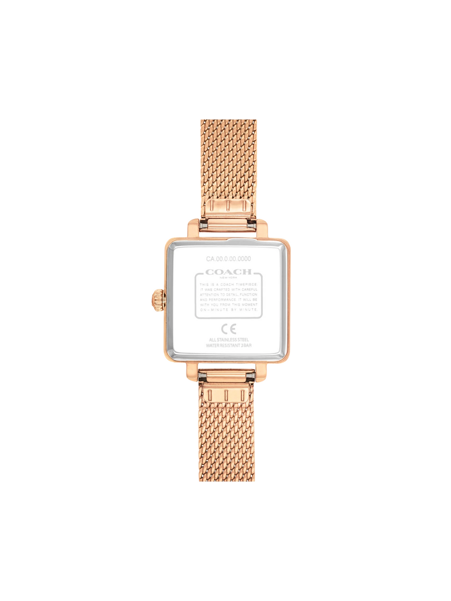 Coach Cass With Floral Logo Stainless Steel Watch Rosegold – Balilene