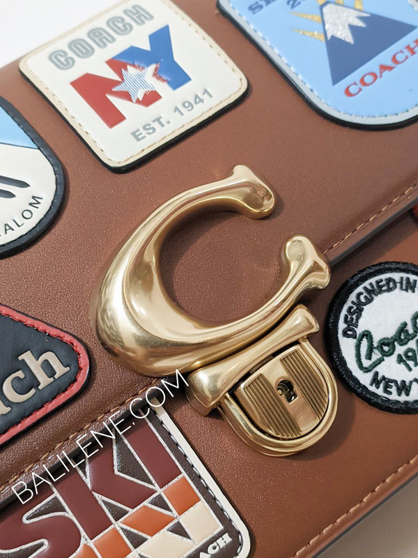 Coach Studio Shoulder Bag 19 With Patches Saddle – Balilene
