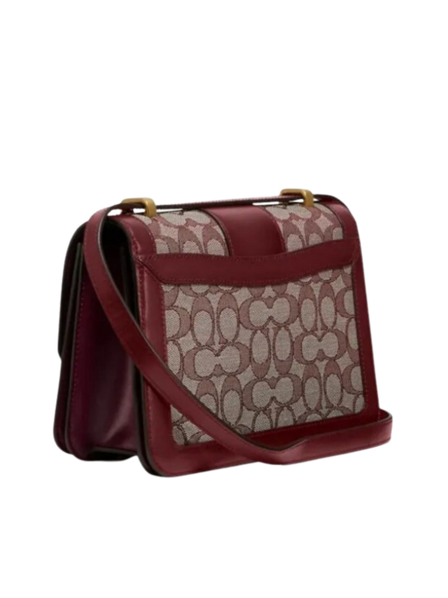 Coach Alie Shoulder Bag in Signature Jacquard With Snakeskin Detail Bu ...