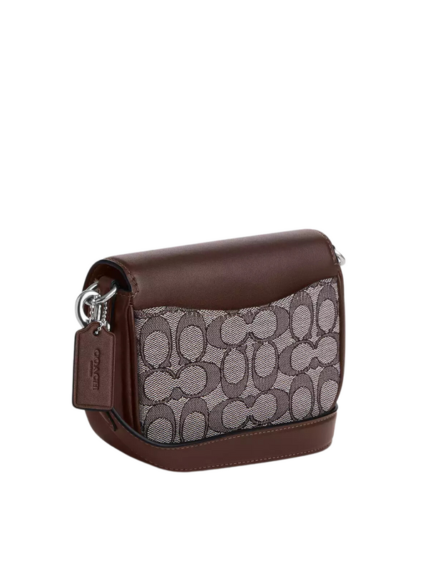 Coach Amelia Small Saddle Bag In Signature Jacquard Oak/Maple – Balilene