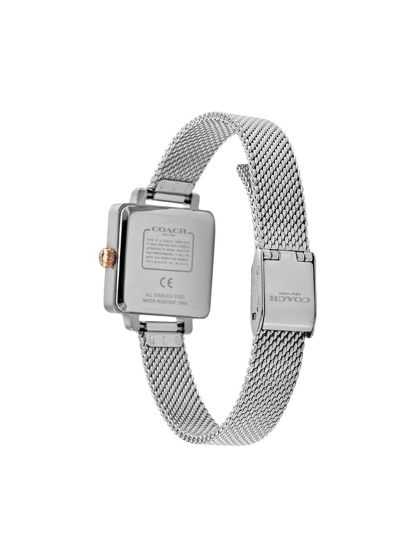 Coach Cass With Floral Logo Stainless Steel Watch Silver – Balilene