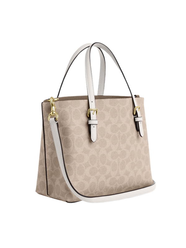 Coach Mollie Tote Bag 25 In Signature Canvas Sand/Chalk – Balilene