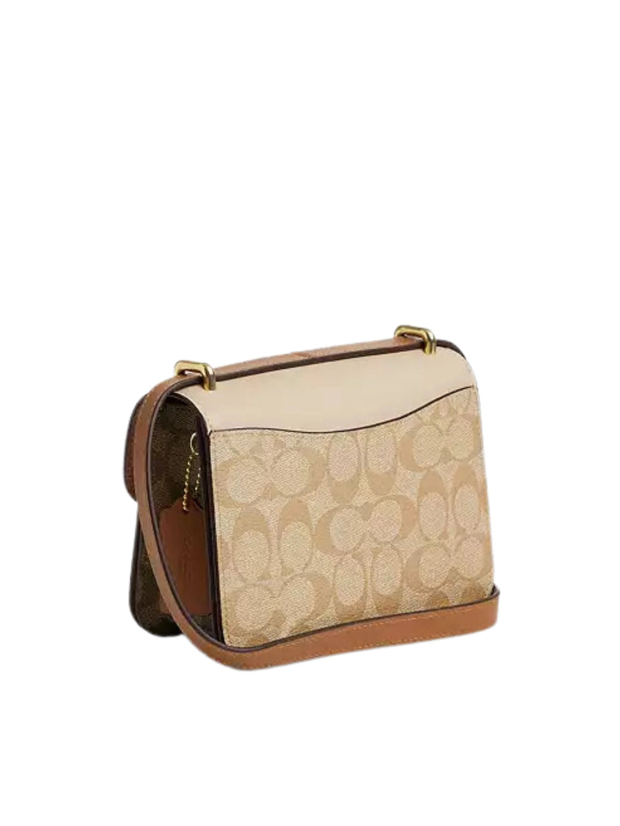 Coach Morgan Square Crossbody Bag In Blocked Signature Canvas Light Kh ...