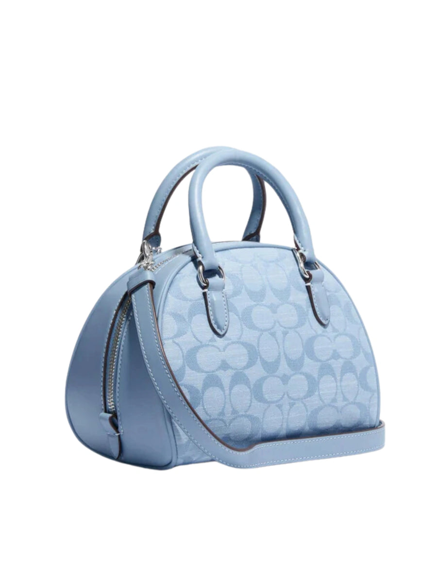 Coach Sydney Satchel In Signature Chambray Cornflower Multi – Balilene