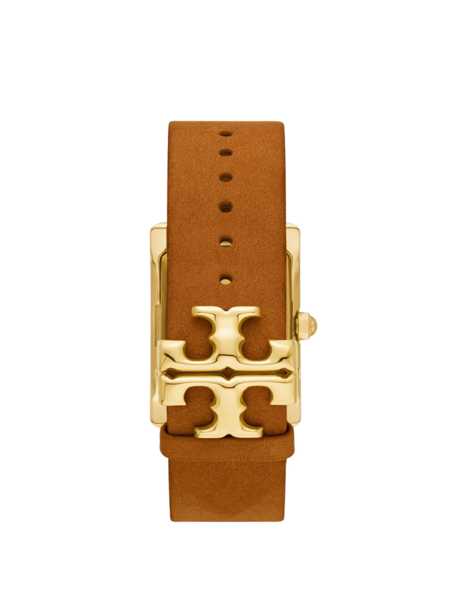 Tory Burch Eleanor Leather Strap /Gold-Tone Stainless Steel Watch Lugg ...
