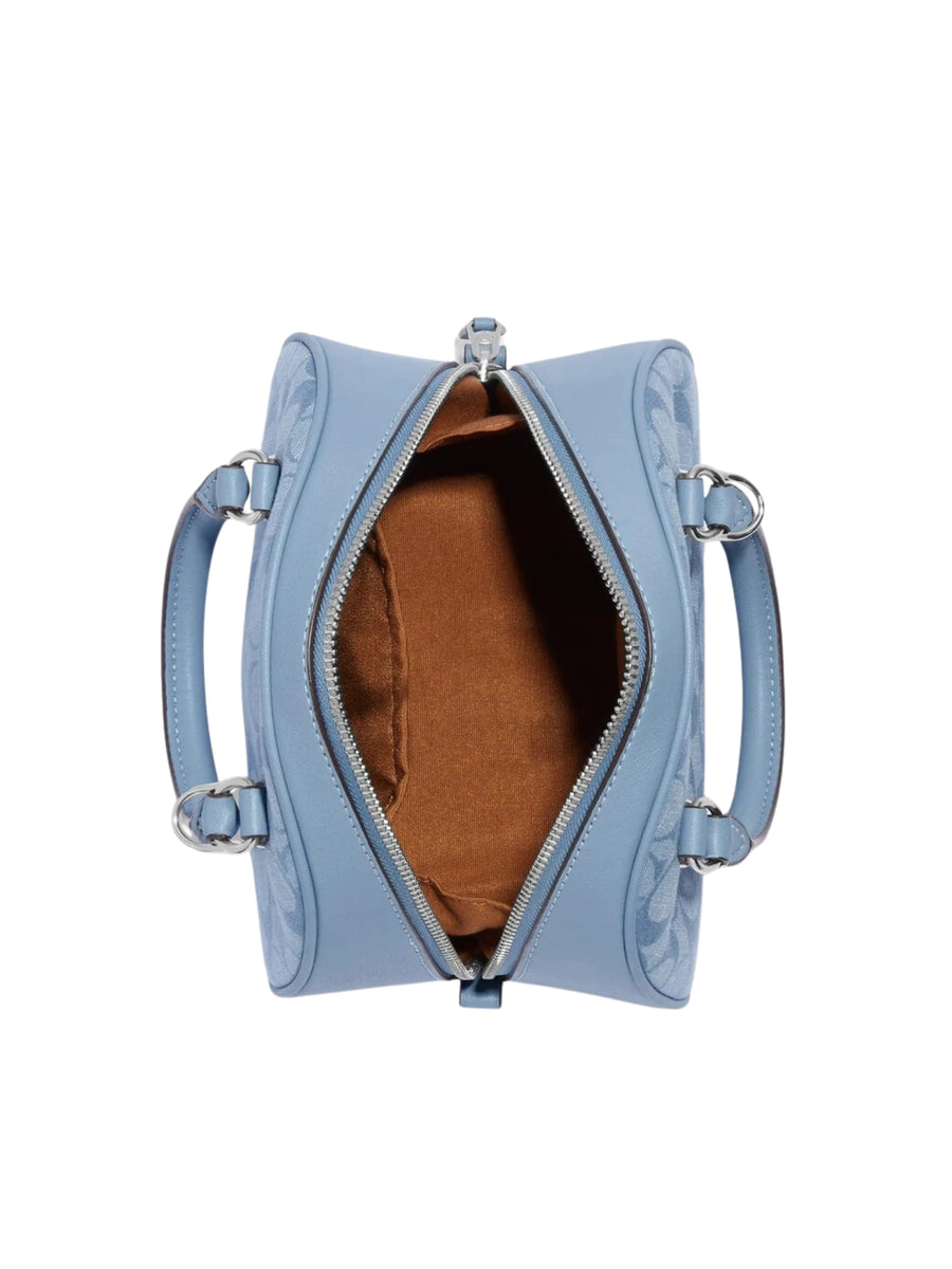 Coach Sydney Satchel In Signature Chambray Cornflower Multi – Balilene