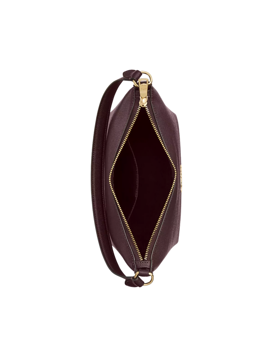 Coach Zip Shoulder Bag Crossgrain Leather Merlot – Balilene