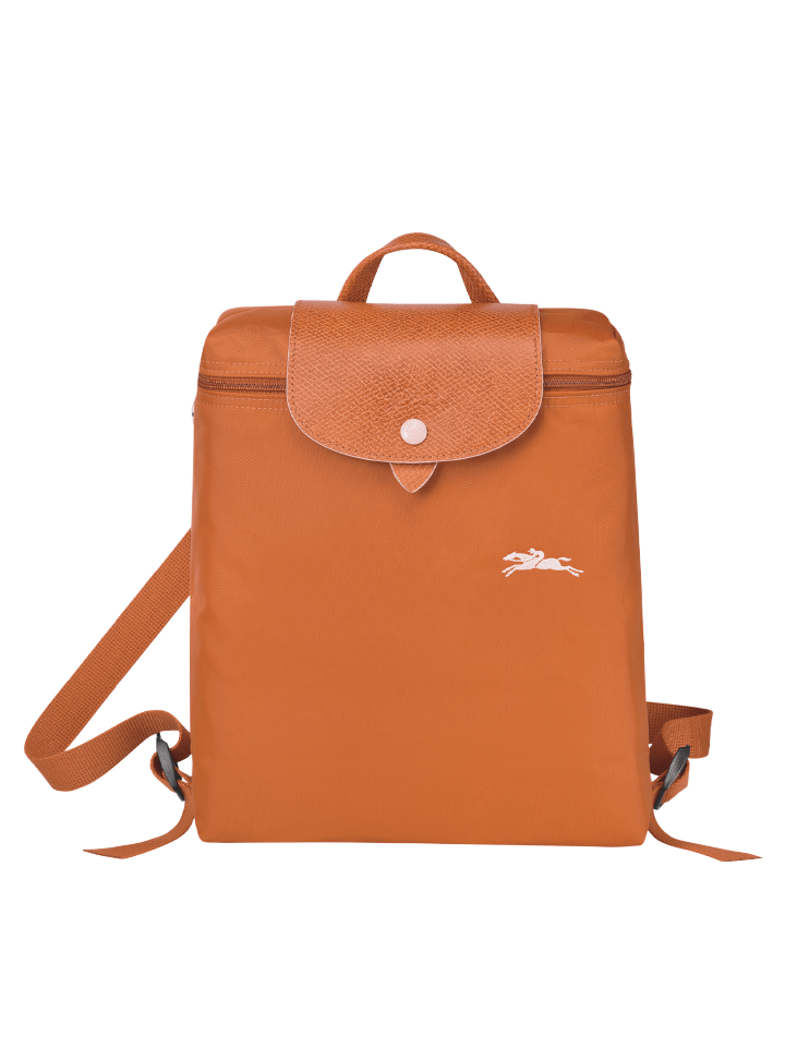 Longchamp Le Pliage Club Backpack Bag Rust/Silver – Balilene