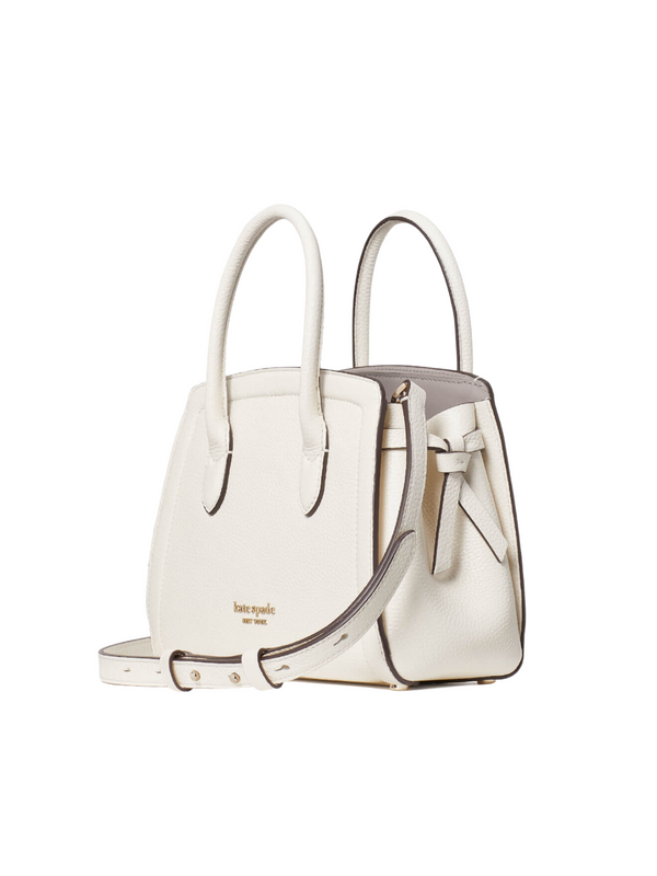 Kate Spade PXR00438 Knott Mini Satchel in Pabble Leather Cream – Balilene