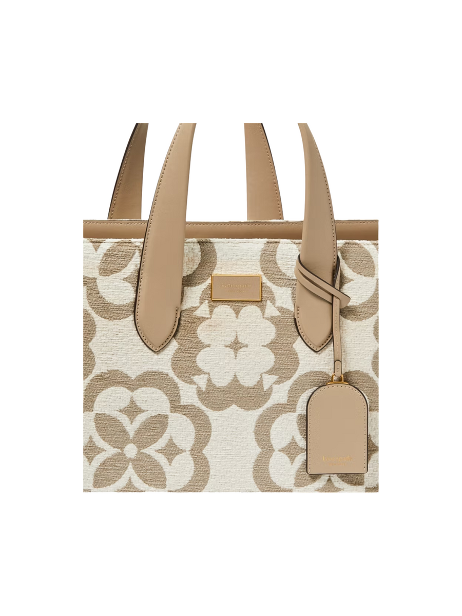 Kate Spade Flower Monogram Manhattan Chenille Large Tote Timeless ...