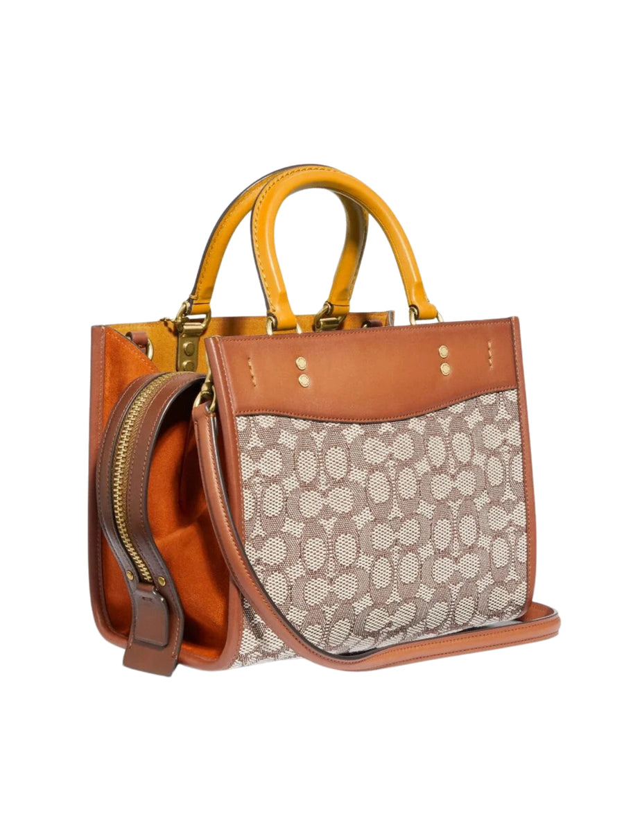 Coach Rogue 25 In Signature Textile Jacquard Cocoa Burnished Amber ...
