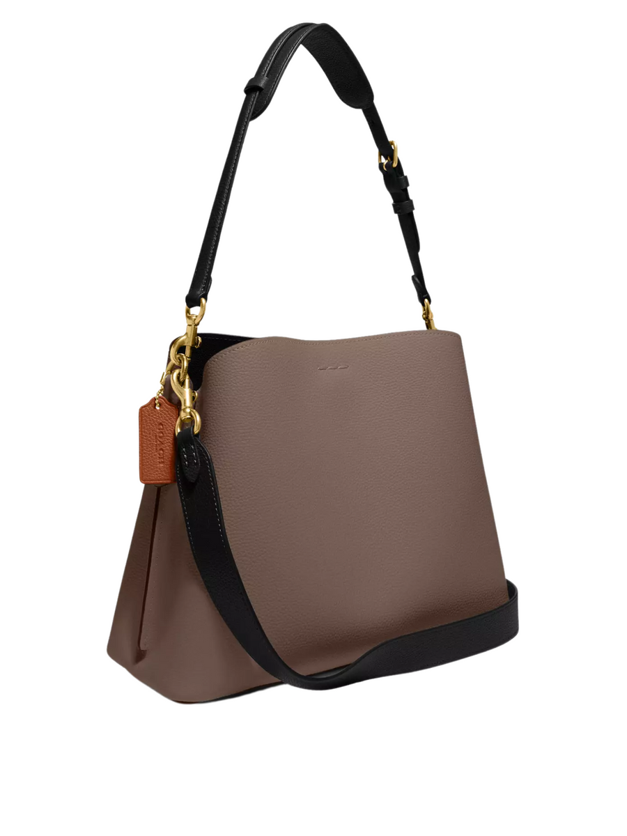 Coach Willow Shoulder Bag In Colorblock Dark Stone – Balilene
