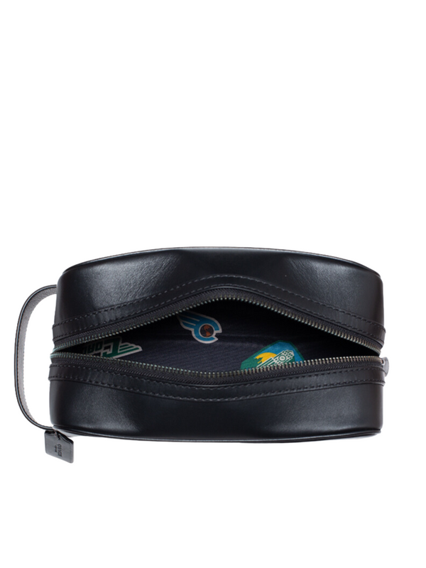 Coach Leather Large Travel Kit Pouch Bag Black – Balilene