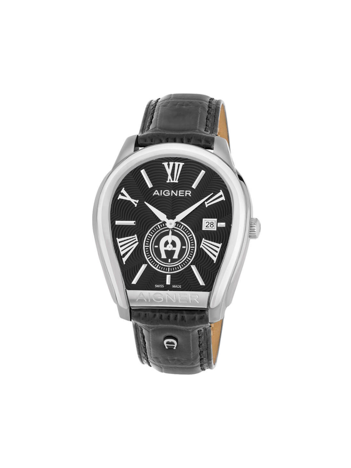 Aigner Milano A131102 Black Dial Leather Strap Watch – Balilene