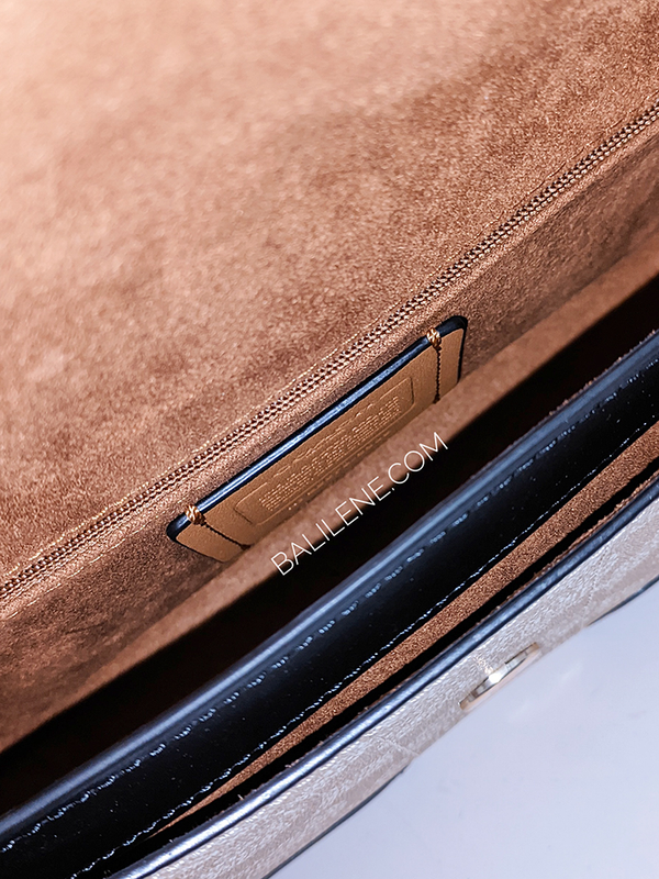 Coach 5509 Georgie Shoulder Bag In Blocked Signature Canvas Khaki/Blac – Balilene