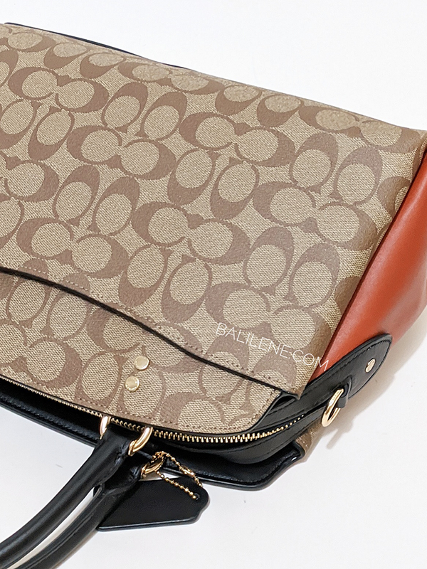 Coach 91016 Lillie Carryall In Colorblock Signature Canvas Khaki Multi ...