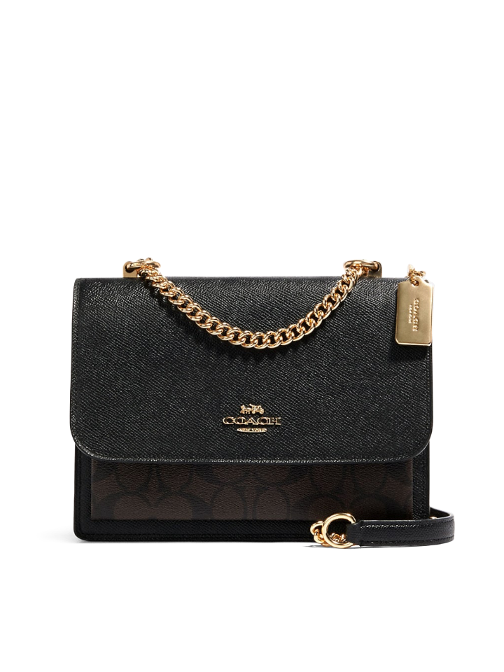 Coach 91019 Klare Crossbody In Signature Canvas Gold/Brown Black – Balilene