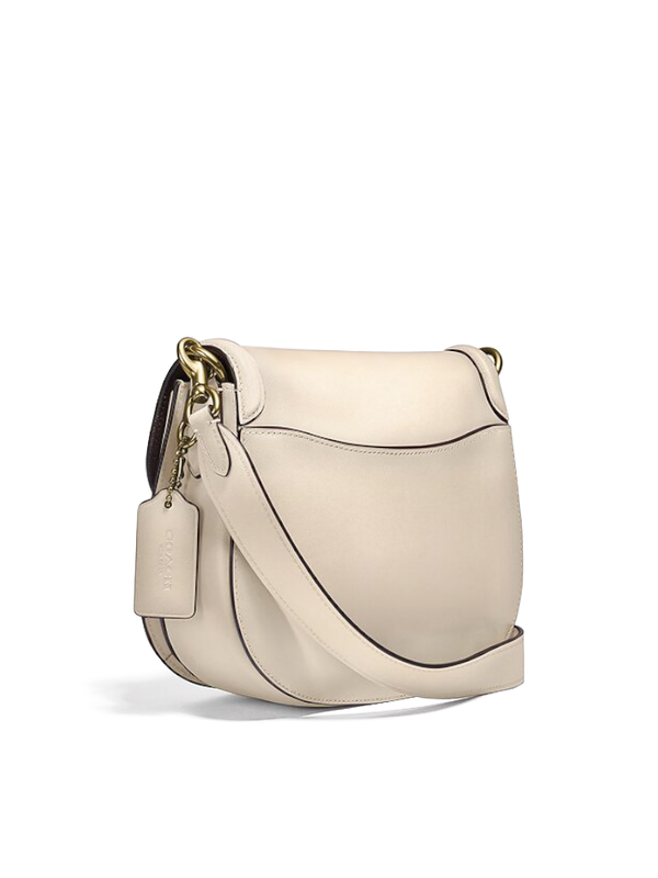 Coach C0749 Beat Saddle Glovetanned Leather Bag Ivory – Balilene