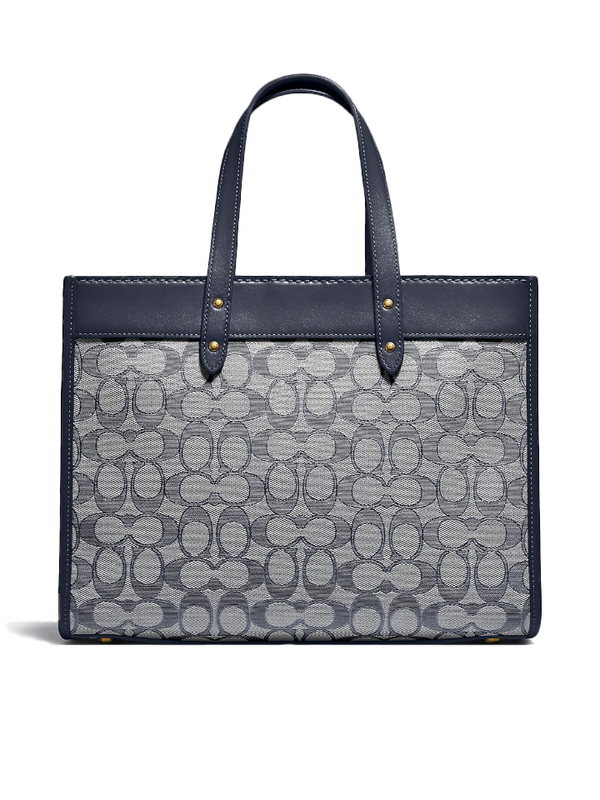 Coach C3282 Field Tote 30 In Signature Jacquard Midnight Navy – Balilene