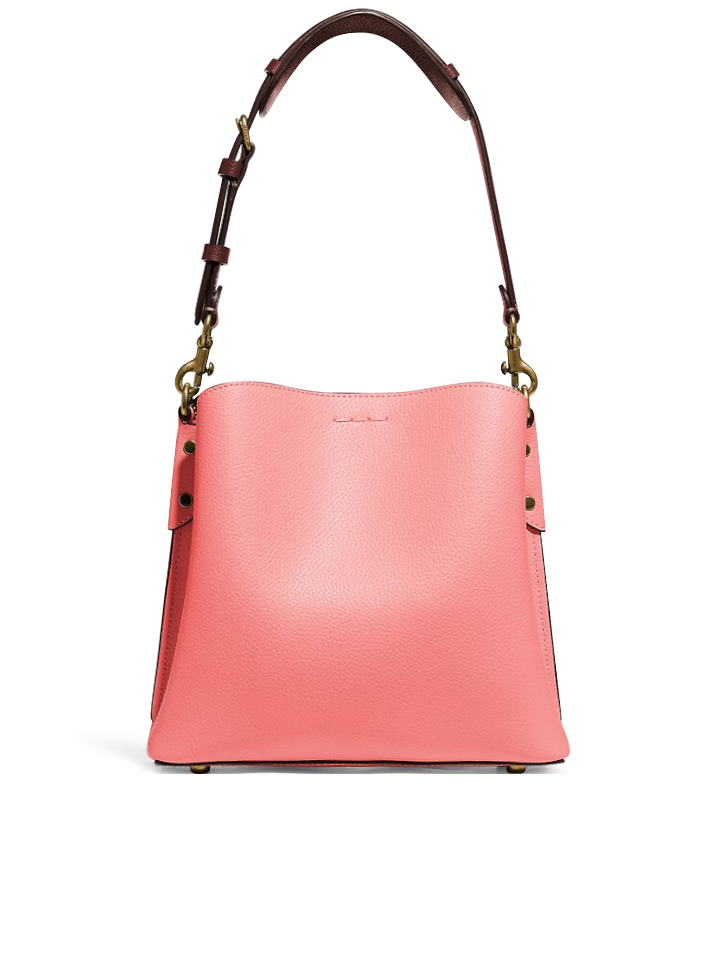 Coach C3766 Willow Bucket Bag In Colorblock Candy Pink Multi – Balilene