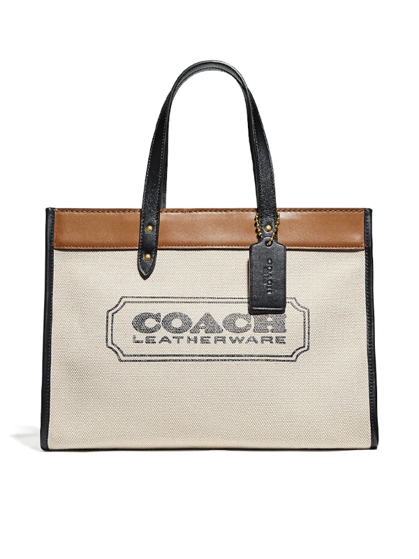 Coach Field Tote 30 With Coach Badge Light Saddle – Balilene