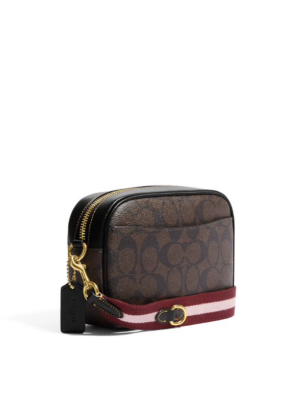 Coach Mini Jamie Camera Bag In Signature Canvas With Ski Patches Brown ...