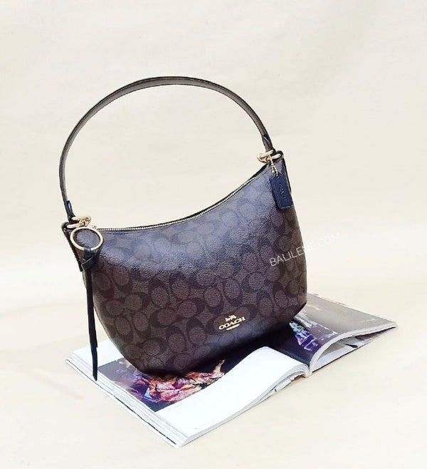 Coach 90738 Skylar Hobo Signature Brown Black – Balilene