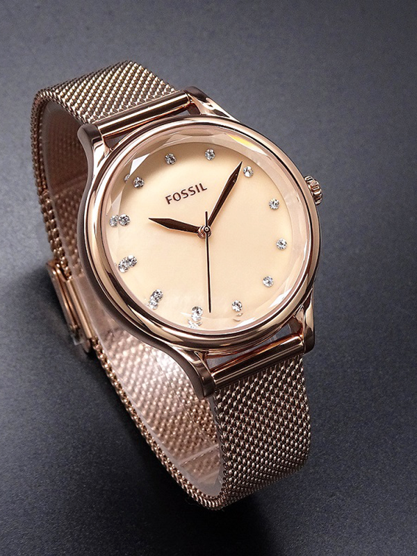 Fossil BQ3392 Laney Three-hand Rose Gold Tone Watch – Balilene