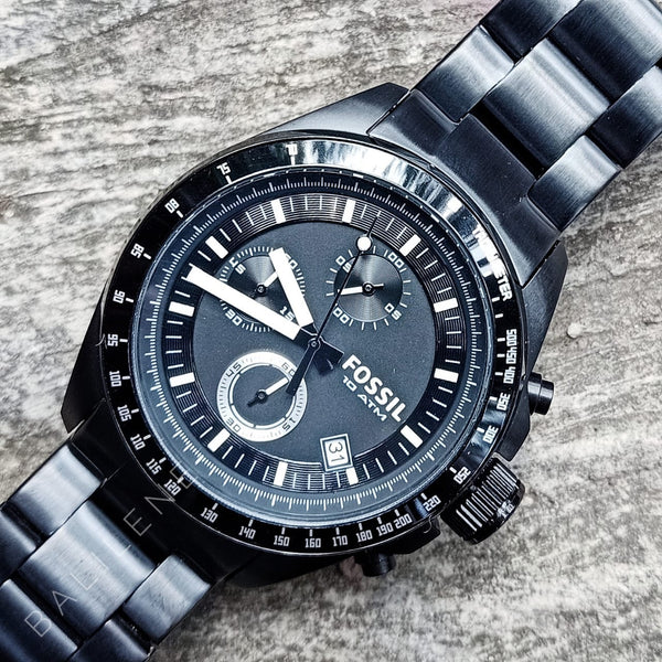 Fossil Ch2601 Decker Chronograph Black Stainless Steel Watch – Balilene