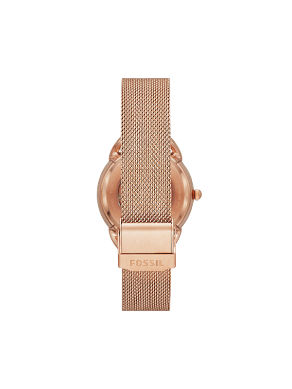 Fossil Tailor Mechanical Rose Gold-Tone Stainless Steel Watch – Balilene