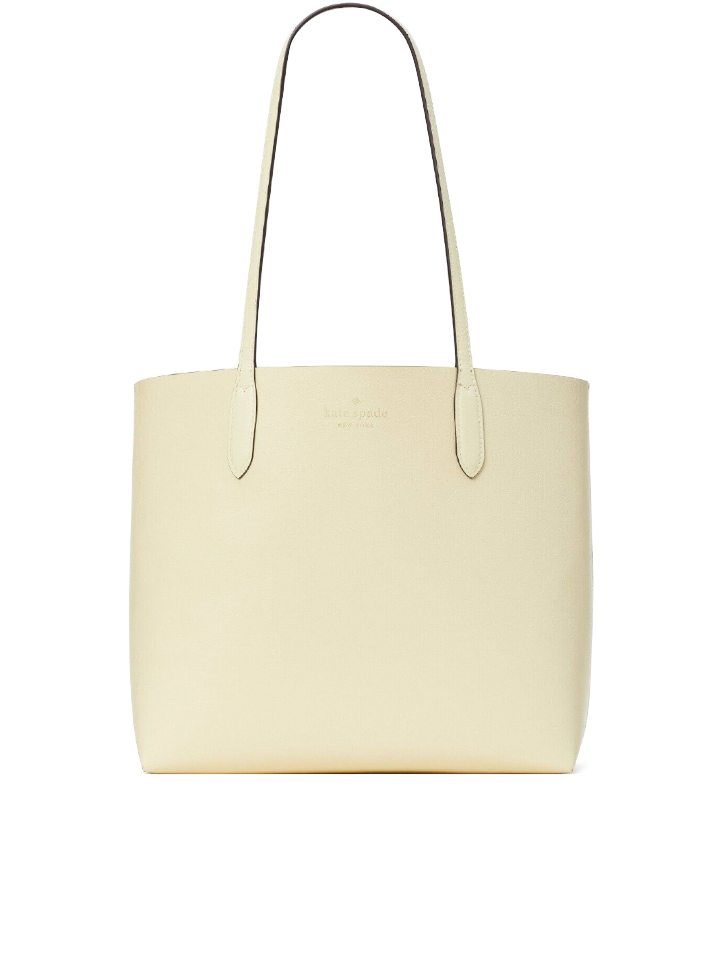 Kate Spade Ava Reversible Tote Refined Grain Warm Gingerbread/Crisp Pe ...