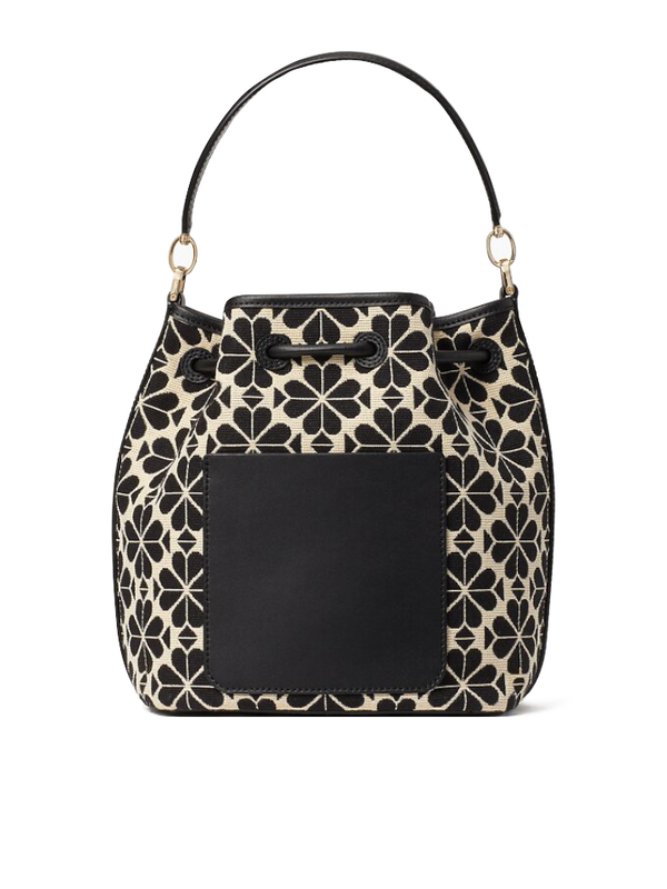 Kate Spade Flower Jacquard Stripe Medium Bucket Bag Cream Multi – Balilene