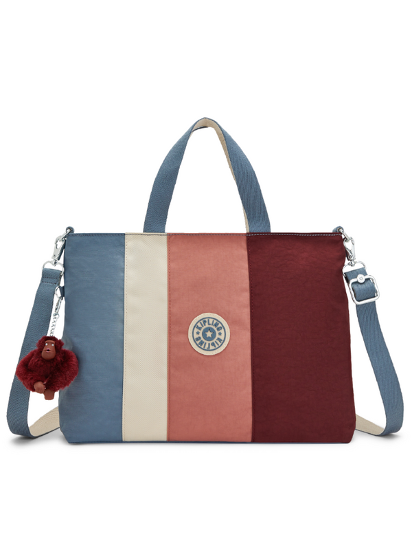 Kipling Classic Tadeo Medium Shoulder Bag Twill Stripes – Balilene