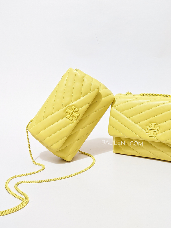 Tory Burch 82237 Kira Chevron Powder Coated Mini Bag Calendula – Balilene