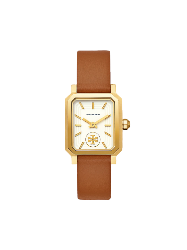 Tory Burch TBW1503 Robinson Watch Brown Leather/Gold-Tone – Balilene