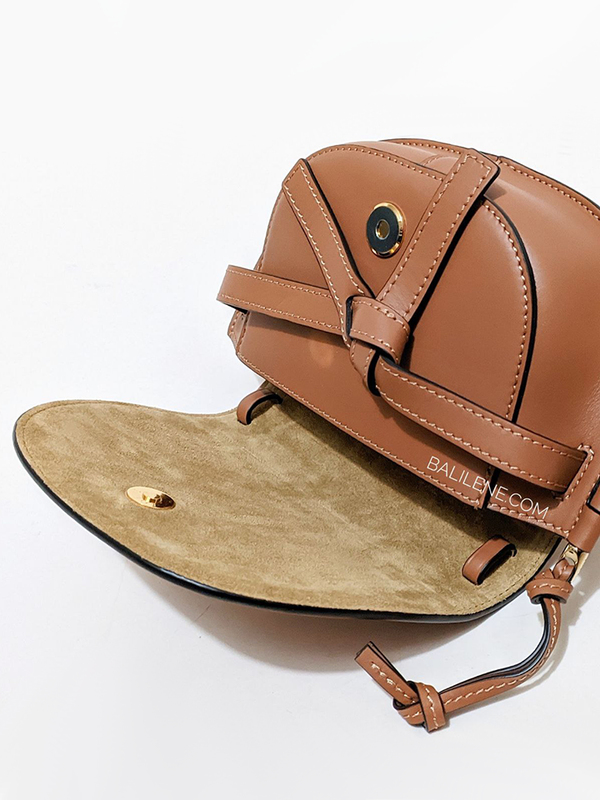Loewe Mini Gate Dual Bag In Soft Calfskin And Jacquard Tan – Balilene
