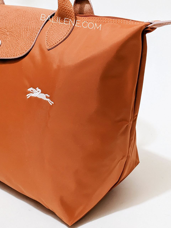 Longchamp Le Pliage Club Medium Shoulder Bag Rust/Silver – Balilene