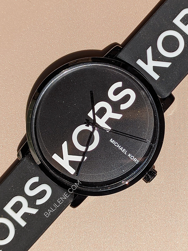 Michael Kors MK2828 Charley Three-Hand Black Silicone Watch – Balilene