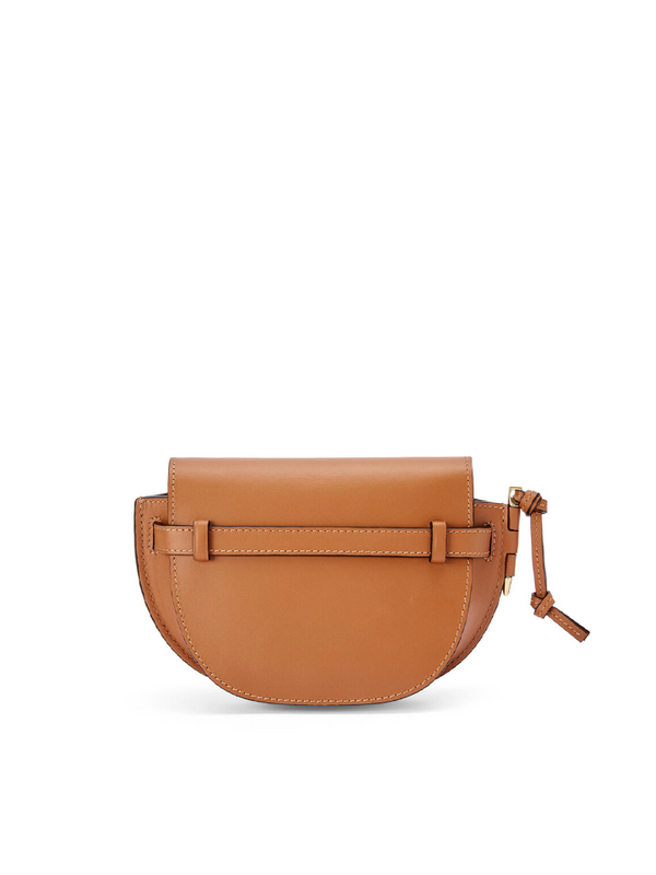 Loewe Mini Gate Dual Bag In Soft Calfskin And Jacquard Tan – Balilene