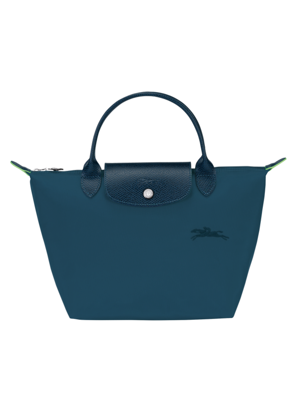 Longchamp Le Pliage Green Small Top Handle Bag Ocean Blue – Balilene