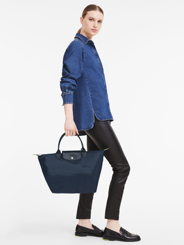 Longchamp Le Pliage Green Handbag Medium Ocean Blue – Balilene